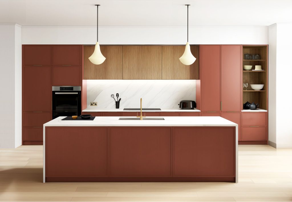 Holmbury Kitchen in Little Green Tuscan Red | Kitchen Trend
